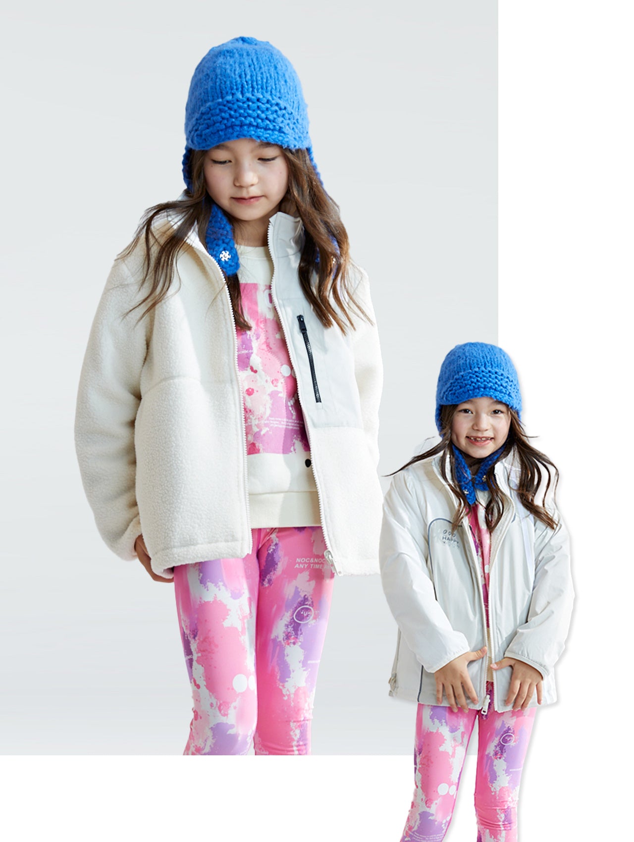 Family Matching Unisex Reversible Polar Fleece Jacket Color Block Print ...